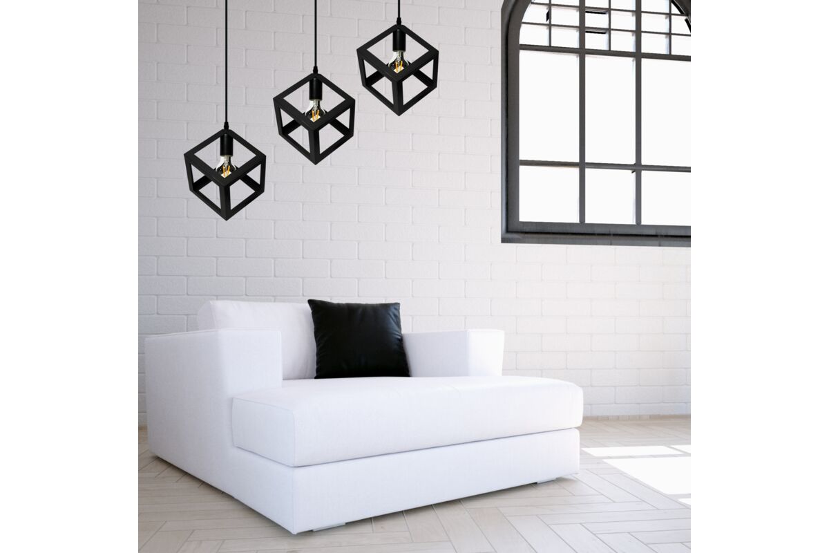 Lampa wisząca IL MIO SWEDEN 4486-3 BK 3xE27 czarny - Bricomarche.pl