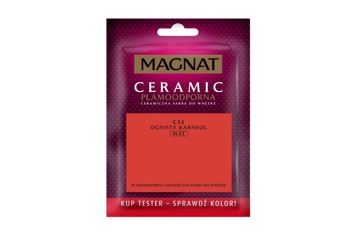 Farba ceramiczna MAGNAT Ceramic TESTER ognisty karneol C52 30 ml ...