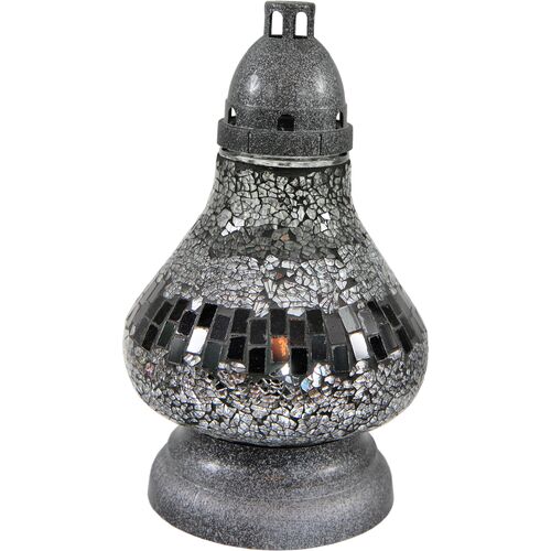 Znicz witraż Mini Karafka 33 cm srebrny Ilumini - Bricomarche.pl
