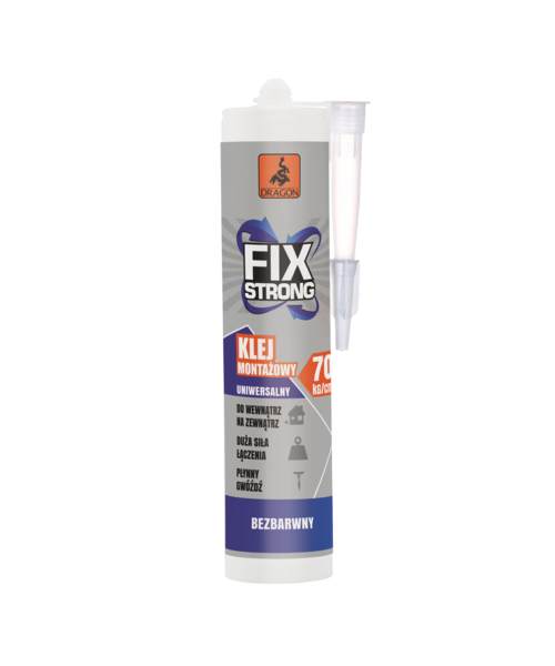 Klej montażowy FIX strong bezbarwny 280 ml DRAGON - Bricomarche.pl
