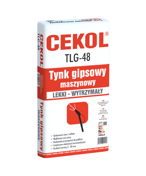 Tynk gipsowy maszynowy lekki TLG-48 20 kg CEKOL - Bricomarche.pl