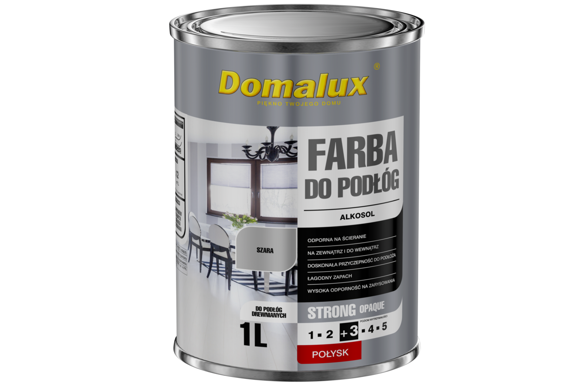 Farba do podłóg Dulux szara, połysk, farba do podłogi drewnianej ...