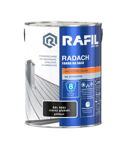 Farba na dach Radach czarny głęboki 5 l - Bricomarche.pl
