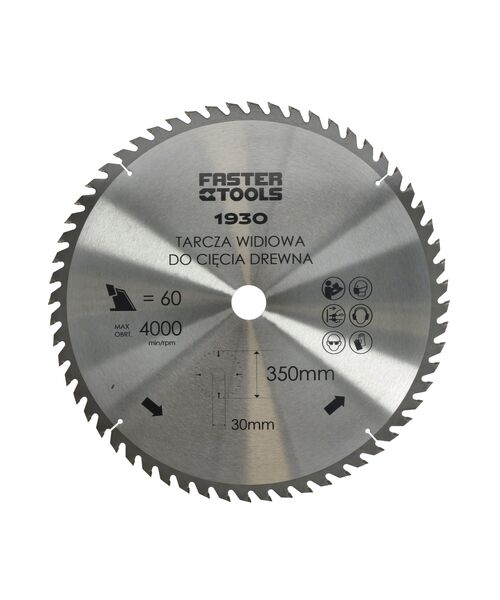 Tarcza widiowa do drewna 350 x 30 mm 60z. FASTER TOOLS - Bricomarche.pl