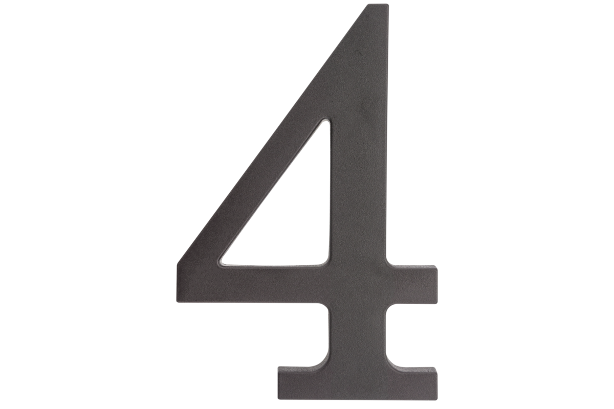 Cyfra plastikowa "4" czarna 180 mm - Bricomarche.pl