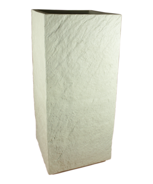 Donica FIBERSTONE kwadrat wysoki 30 x 30 x 70 cm biała - Bricomarche.pl