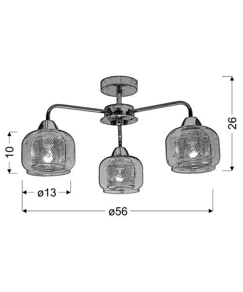 Lampa RAY AMPLA 3x40W E14 chrom CANDELLUX - Bricomarche.pl