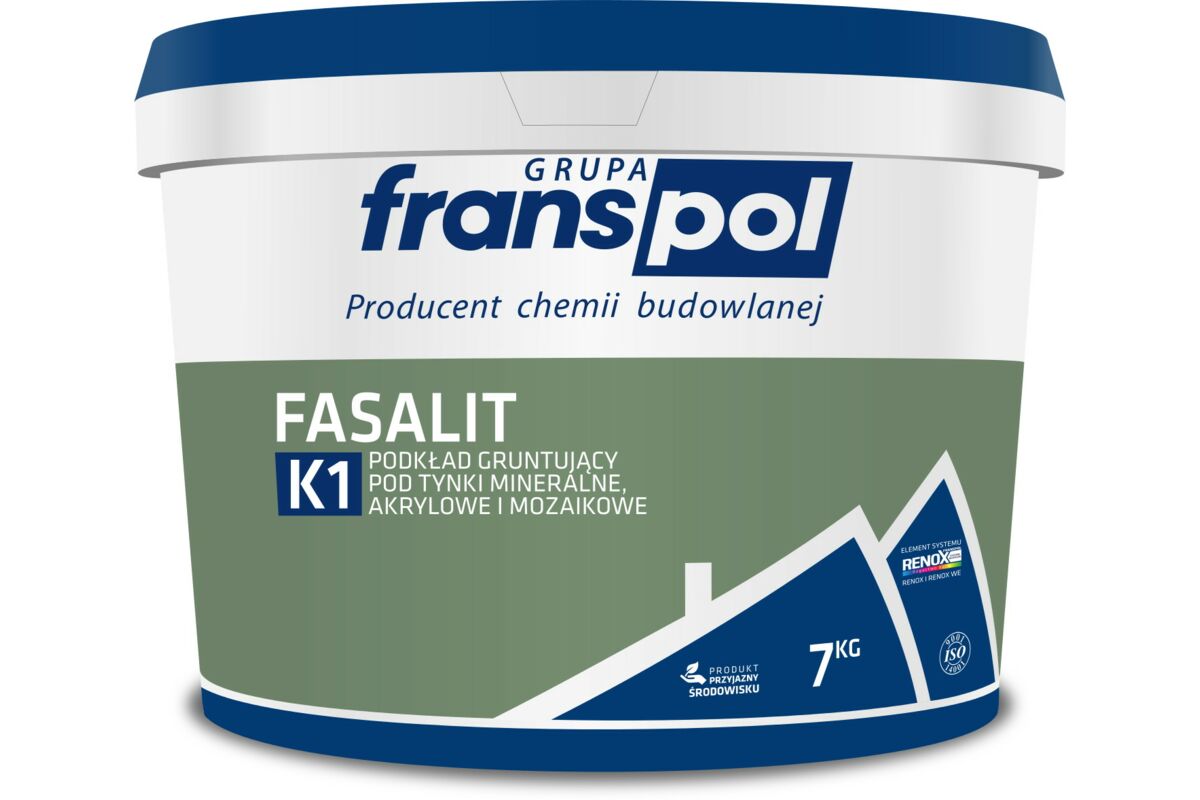 Fasalit K1 grunt pod tynk mineralny, akrylowy i mozaikowy 7 kg Franspol - Bricomarche.pl