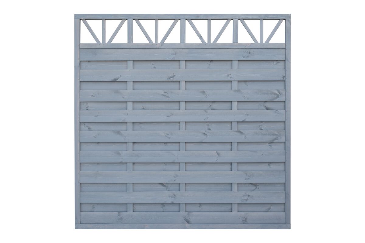 Płot z ornamentem W 180 x 180 cm szary - Bricomarche.pl