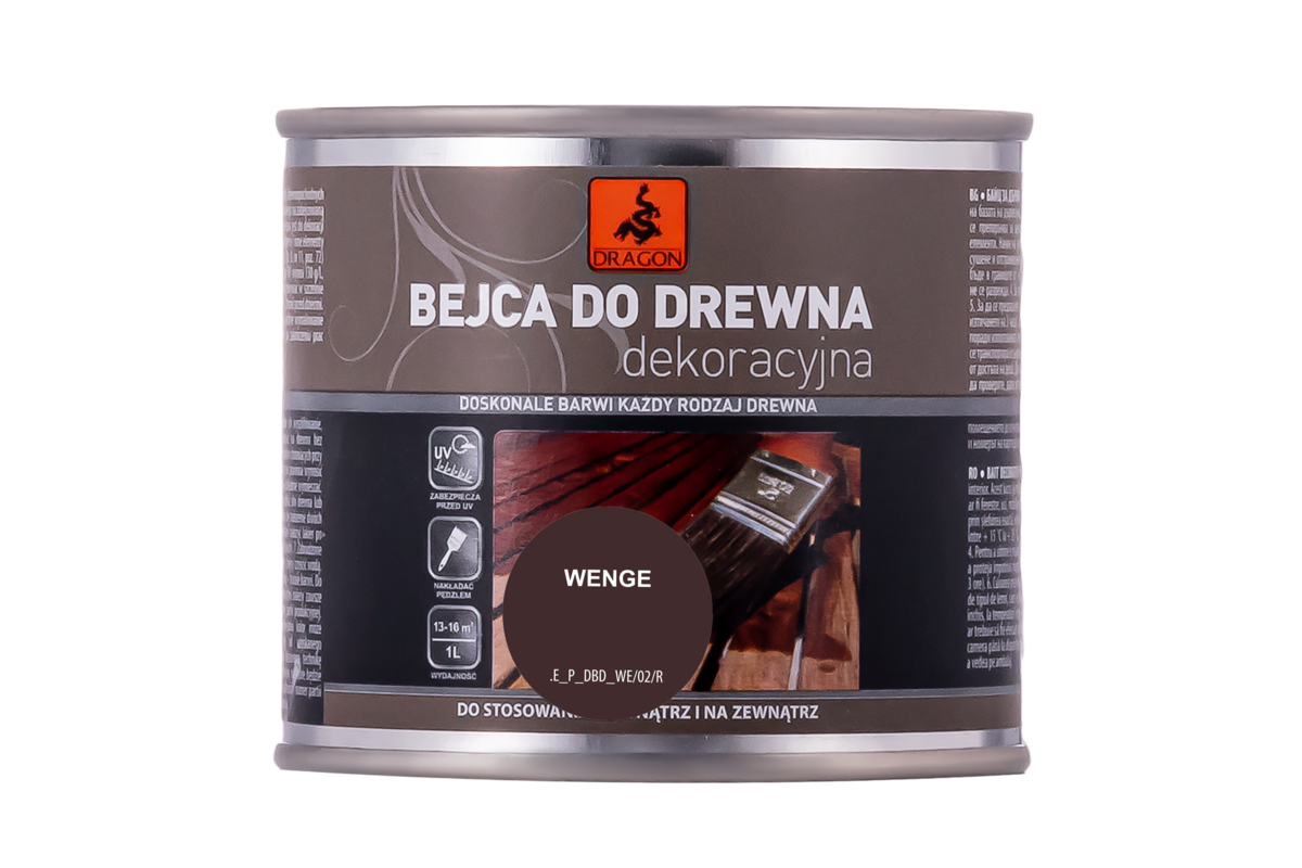 Bejca dekoracyjna do drewna wenge 175 ml Dragon - Bricomarche.pl