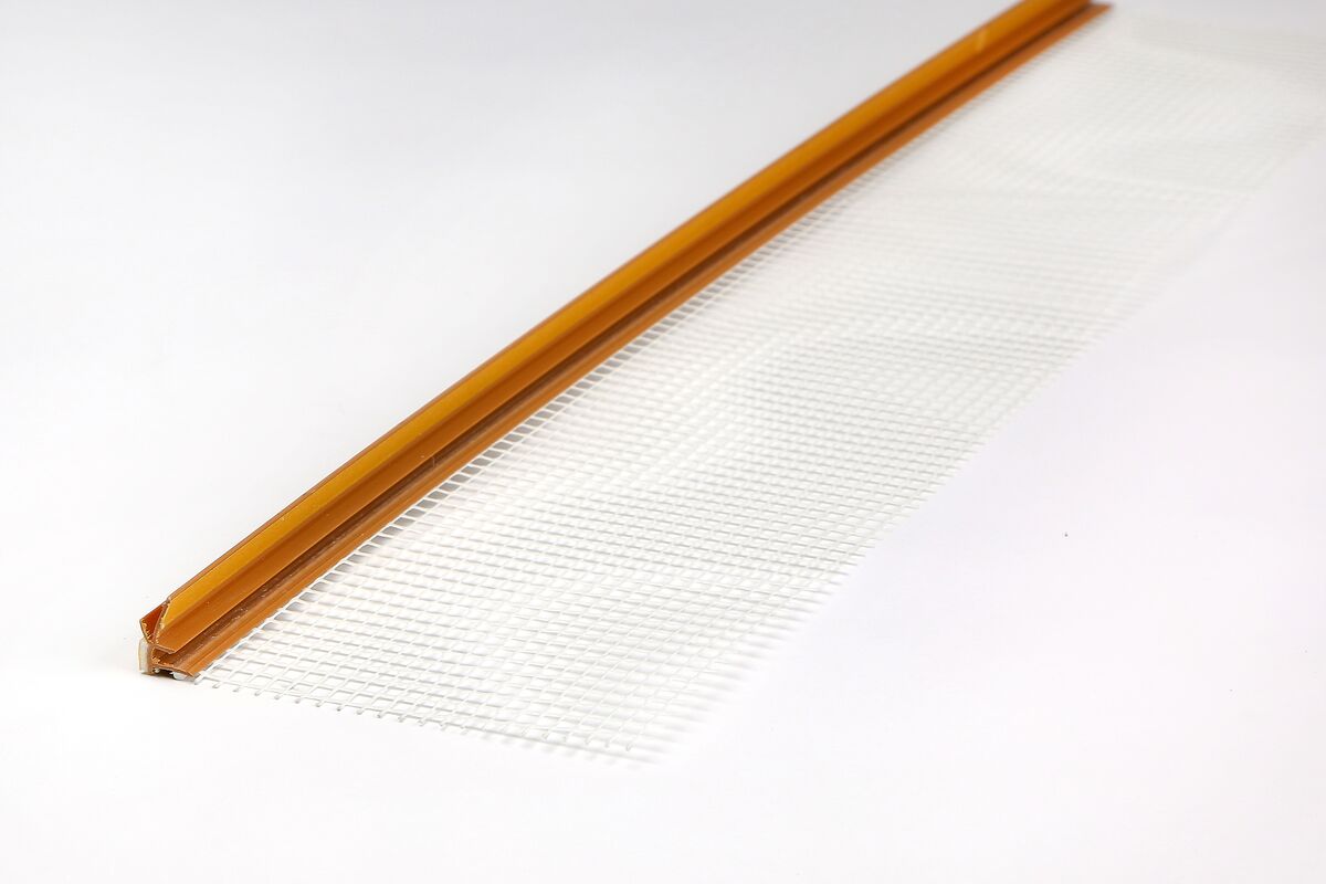 Listwa przyokienna 6 mm PVC z siatką i uszczelką Złoty Dąb 2,5 m ...