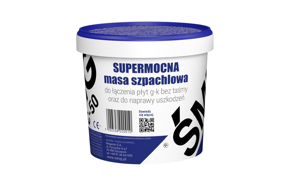 Masa szpachlowa do łączenia płyt g-k ŚMIG C-50 ZBROJONY 1,5 kg ...