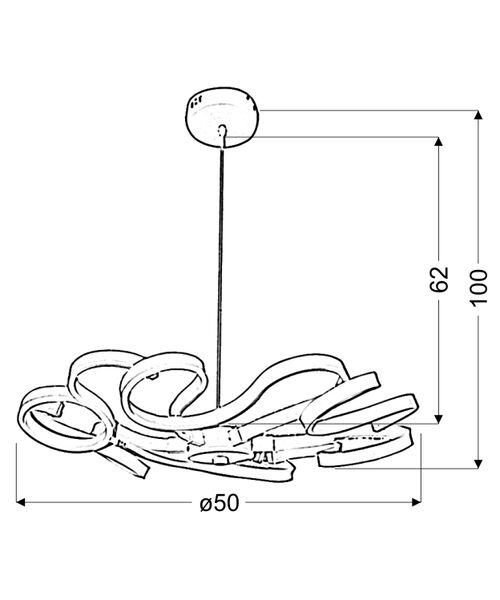 Lampa wisząca ILLA LED 50 cm 64W LED 6500K CANDELLUX - Bricomarche.pl