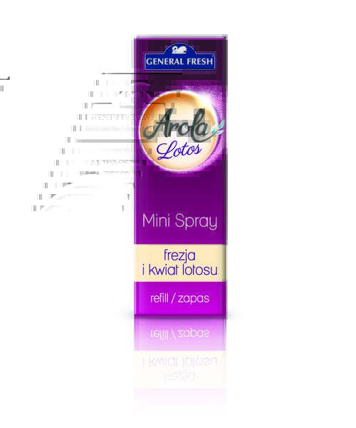 Odświeżacz Mini Spray Arola - zapas 15 ml frezja i kwiat lotosu General ...