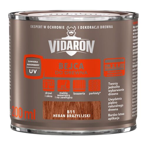 Bejca do drewna Heban Brazylijski B11 0,2 l VIDARON - Bricomarche.pl