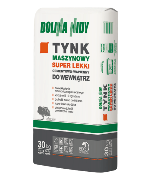 Tynk cementowo-wapienny maszynowy super lekki 30 kg Dolina Nidy - Bricomarche.pl