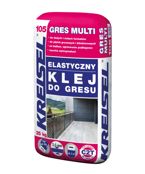 Klej do gresu elastyczny Gres Multi 105 C2T 25 kg KREISEL - Bricomarche.pl