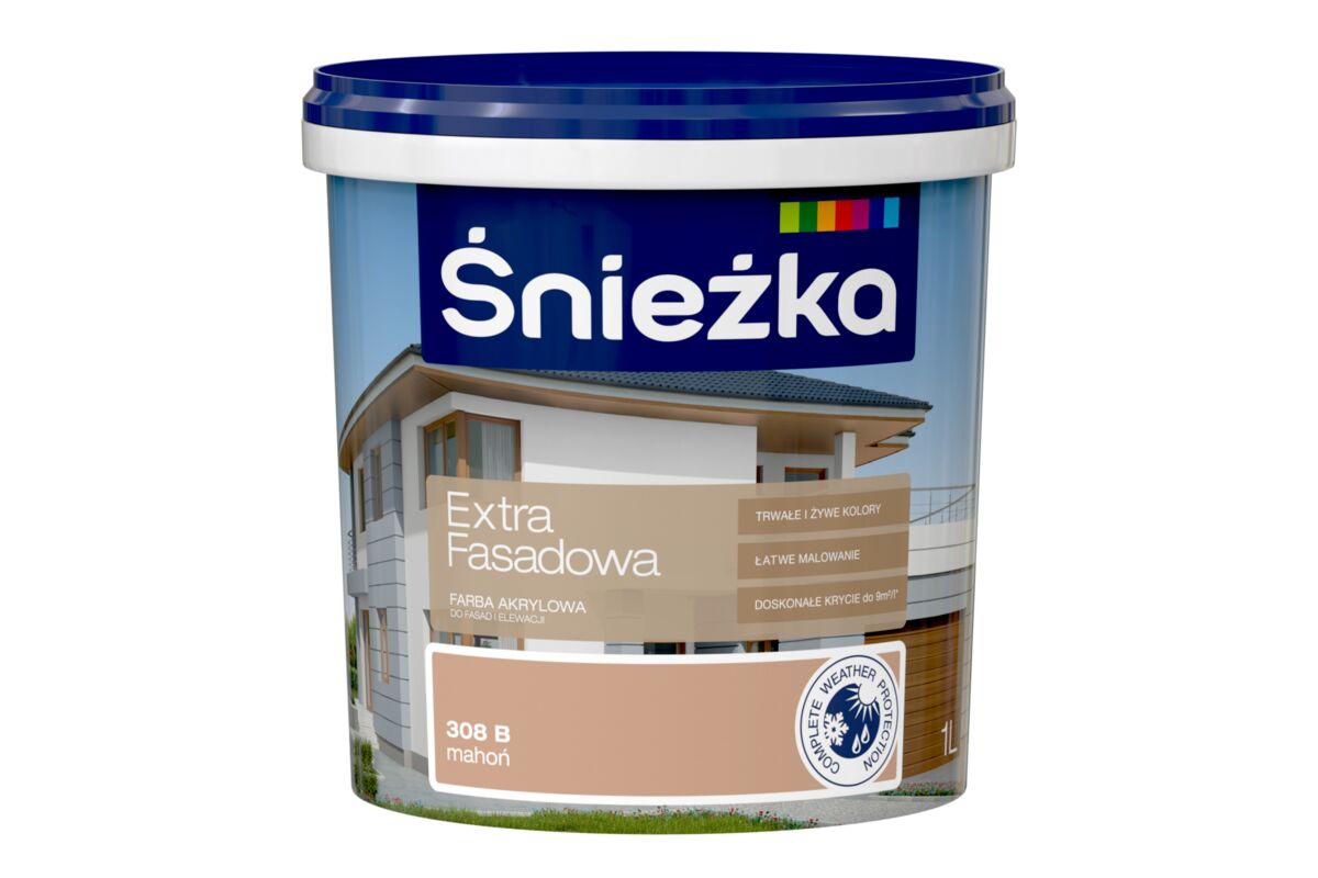 Farba Extra Fasadowa mahoń B 1 l Śnieżka - Bricomarche.pl Farba Extra Fasadowa mahoń B 1 l Śnieżka - Bricomarche.pl