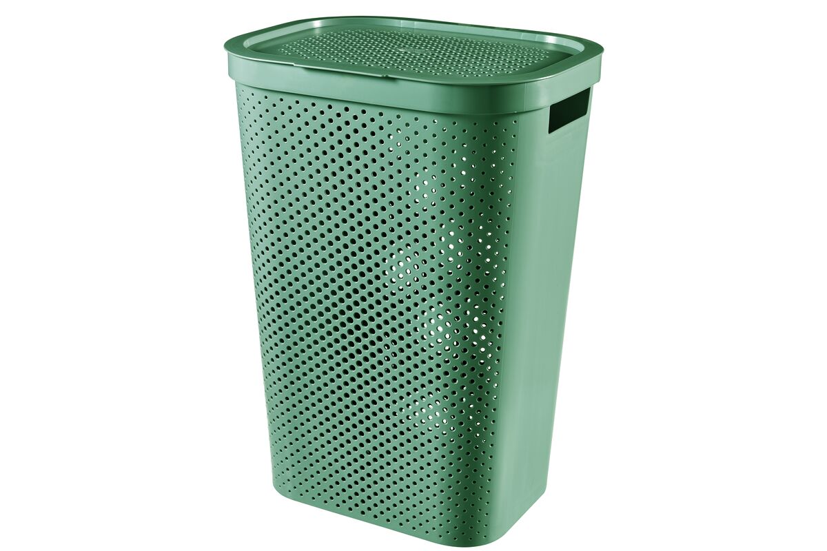 Kosz na bieliznę Infinity RECYCLED 60 l zielony - Bricomarche.pl