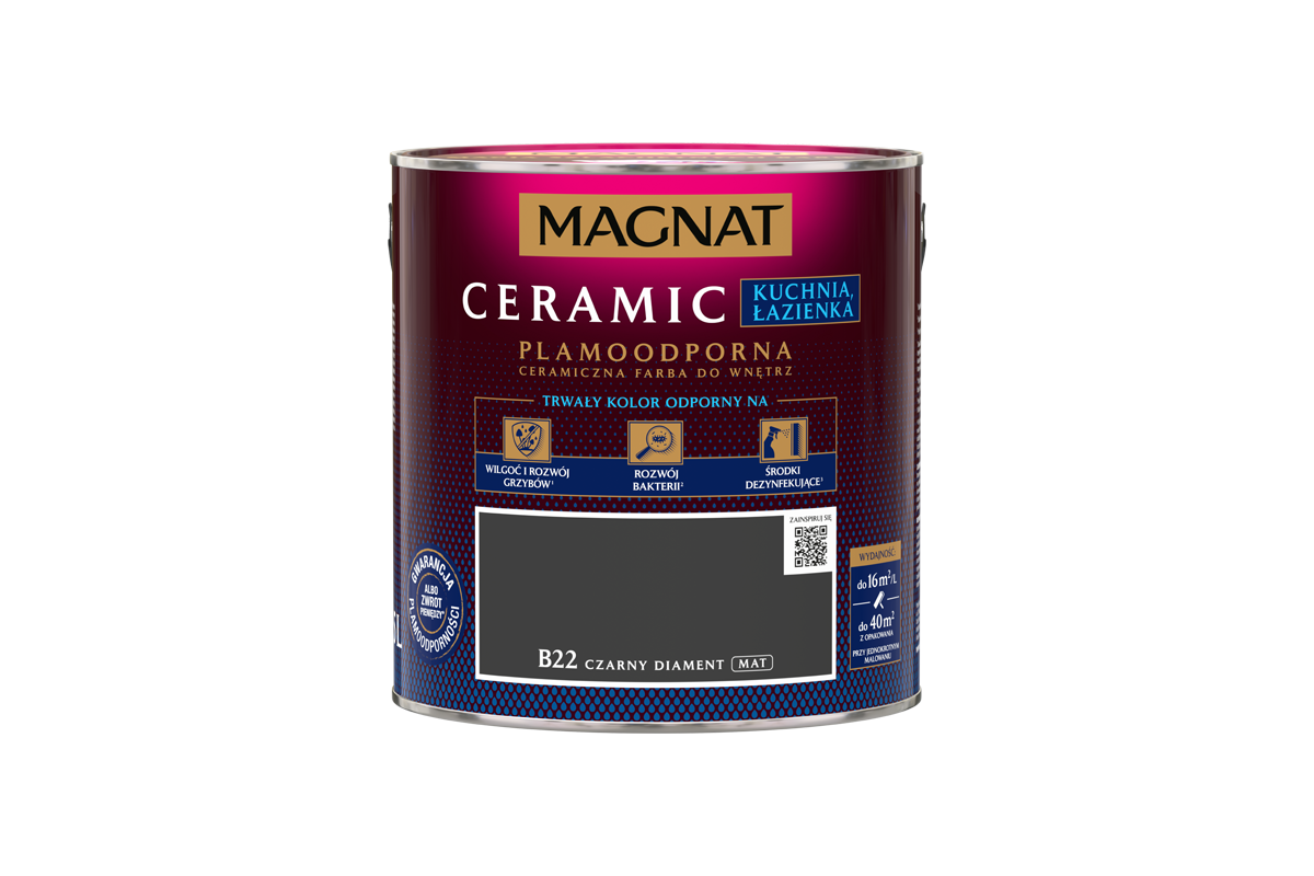 Farba ceramiczna MAGNAT Kitchen&Bathroom czarny diament B22 2,5 l ...