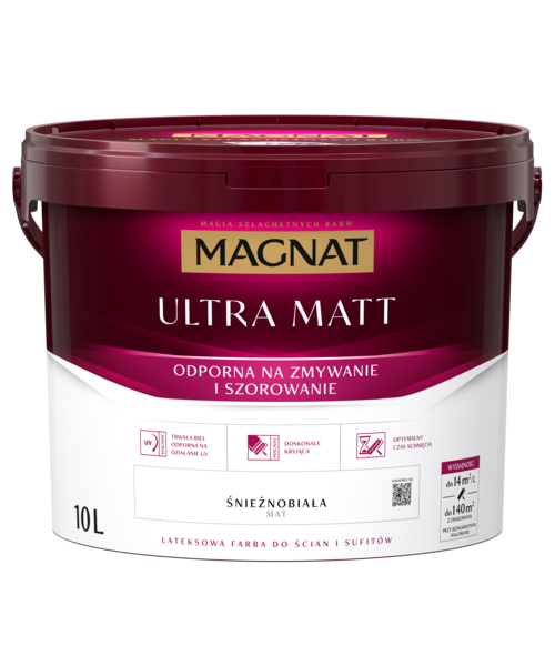 Farba emulsyjna Ultra Matt lateksowa biała 10 l Magnat - Bricomarche.pl