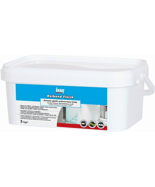 Gładź gotowa polimerowa biała Rotband Finish 3 kg Knauf - Bricomarche.pl