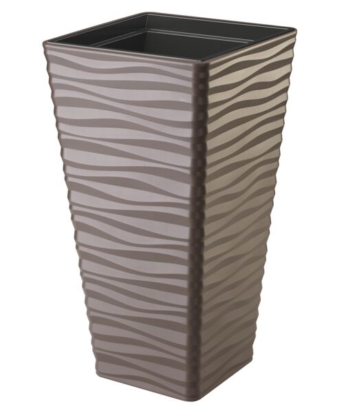 Donica SAHARA DUNES KWADRAT SLIM 30 brownie - Bricomarche.pl