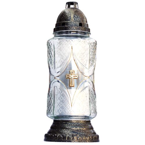 Znicz szklany 35,5 cm Z-60/ZŁ złoty - Bricomarche.pl