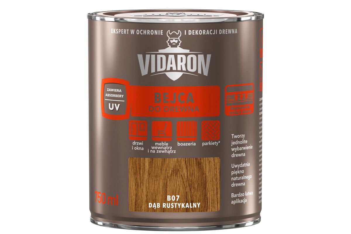 Bejca do drewna Dąb Rustykalny B07 0,75 l VIDARON - Bricomarche.pl