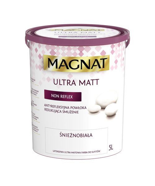 Farba emulsyjna Ultra Matt lateksowa biała 5 l Magnat - Bricomarche.pl