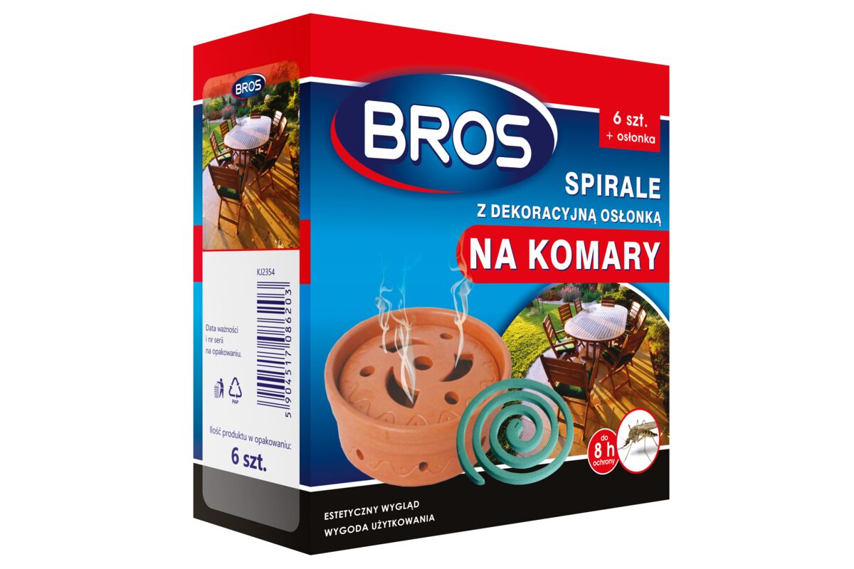 Spirala na komary z dekoracyjną osłonką 6 sztuk BROS - Bricomarche.pl