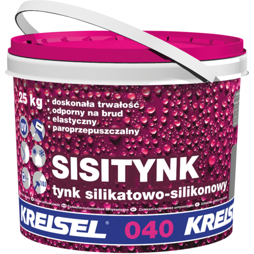 Tynk silikatowo-silikonowy Sisitynk 040 25 kg BR 1,5 mm kolor KREISEL - Bricomarche.pl