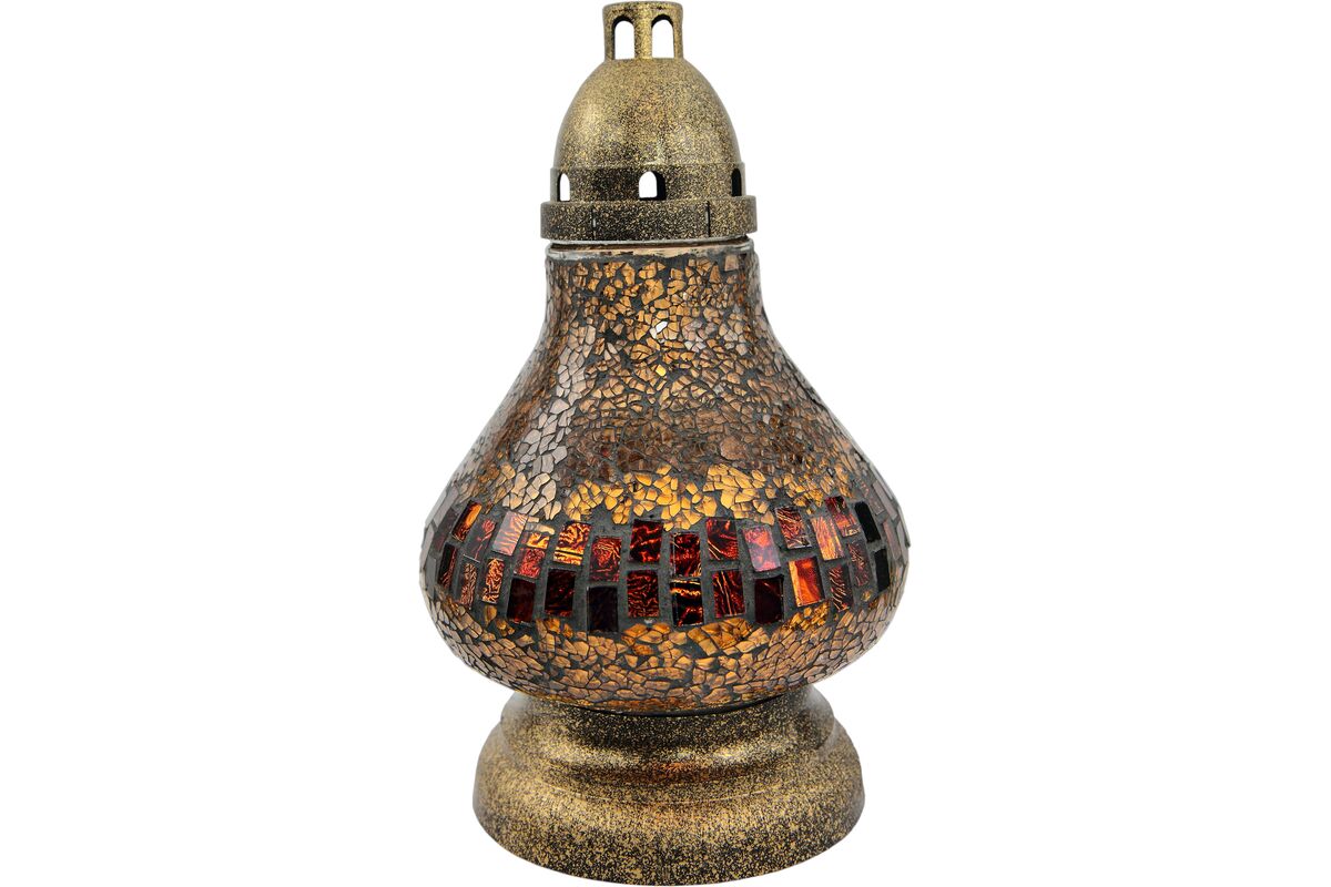 Znicz witraż Mini Karafka 33 cm złoty Ilumini - Bricomarche.pl