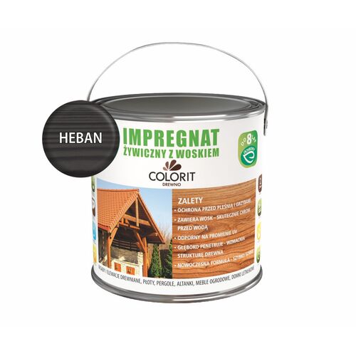 Impregnat żywiczny z woskiem Heban 2,5 l Colorit Drewno - Bricomarche.pl