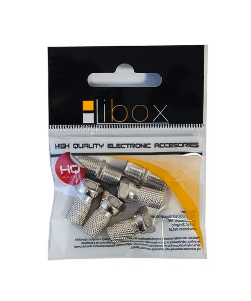 Zestaw podwójny do łączenia kabli SAT 4x wtyk F + 2x beczka F Libox - Bricomarche.pl