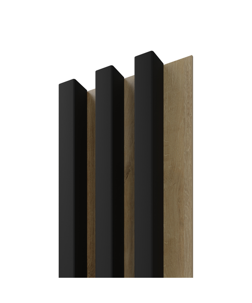 Lamele ścienne Stegu Linea Slim 265 x 15 cm czarno-dębowy - Bricomarche.pl