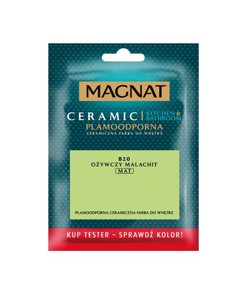 Farba ceramiczna MAGNAT Kitchen&Bathroom TESTER ożywczy malachit B20 30 ...