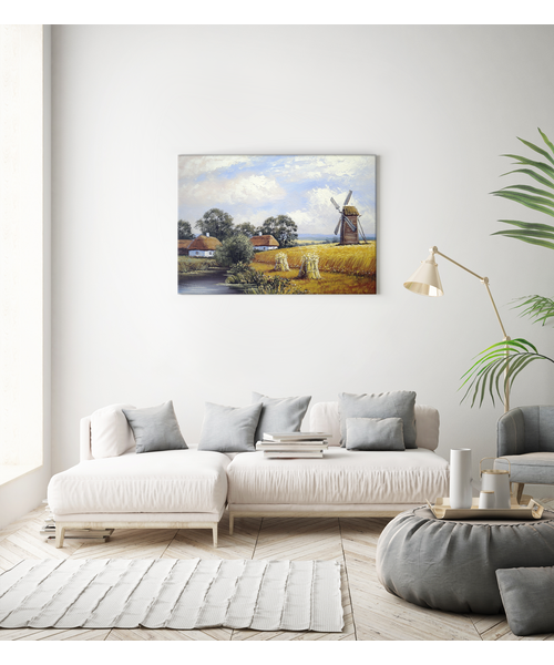 Obraz 100 x 70 cm Młyn - Bricomarche.pl