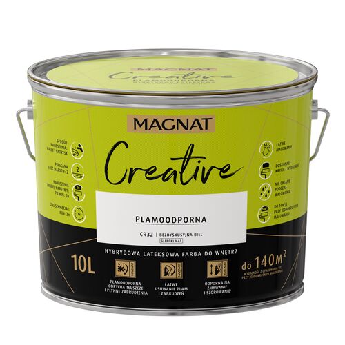 Farba lateksowa MAGNAT Creative bezdyskusyjna biel 10 l - Bricomarche.pl