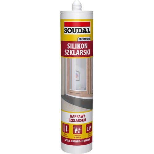 Silikon szklarski bezbarwny 280 ml Soudal - Bricomarche.pl