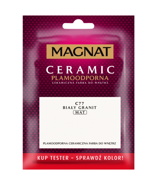 Farba ceramiczna MAGNAT Ceramic TESTER biały granit C77 30 ml ...