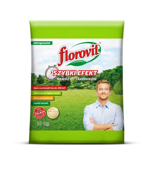 Nawóz do trawników szybki efekt worek 10 kg Florovit - Bricomarche.pl