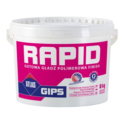 Gotowa gładź polimerowa GIPS RAPID śnieżnobiały 8 kg Atlas - Bricomarche.pl