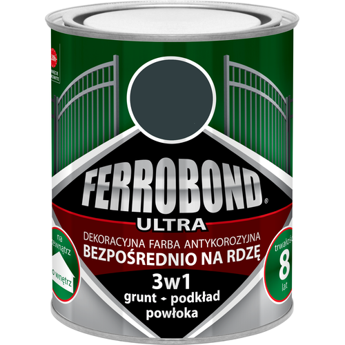 Farba antykorozyjna FERROBOND ULTRA półmat antracyt RAL 7016 0,7 l ...