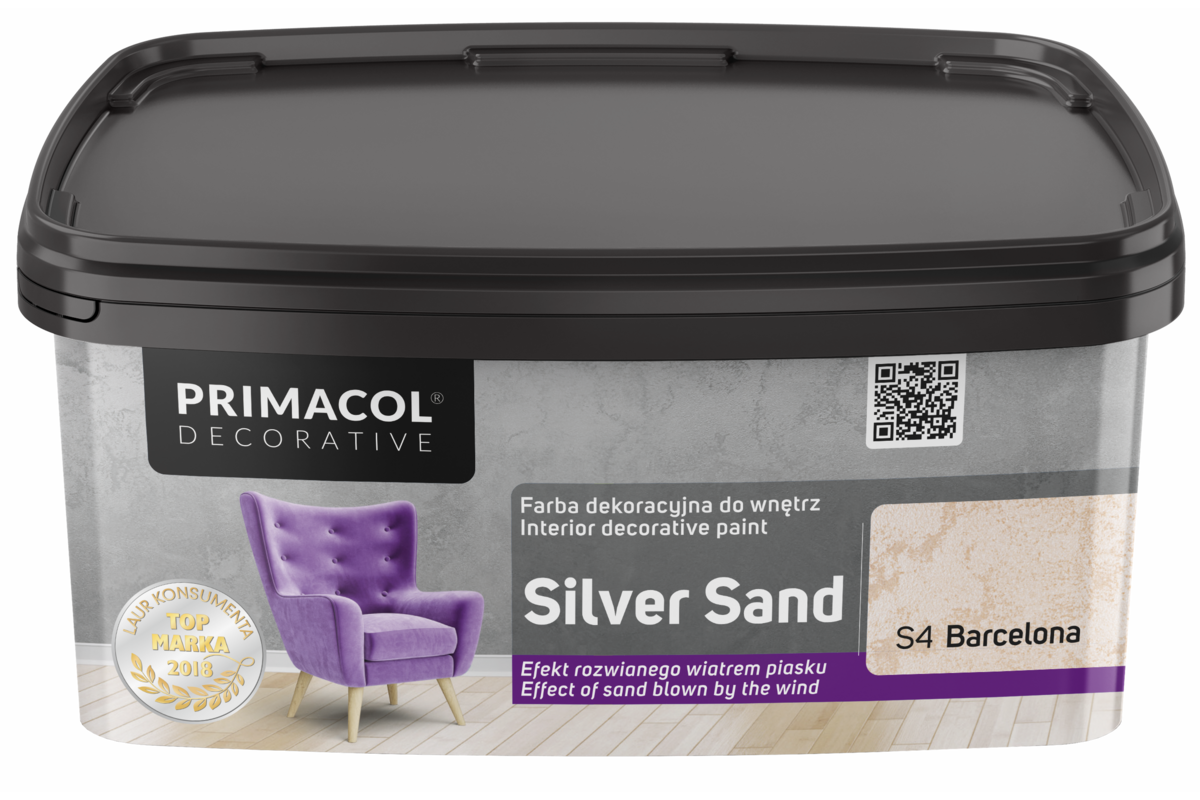 Farba dekoracyjna Silver Sand Barcelona S4 1 l Primacol Decorative ...