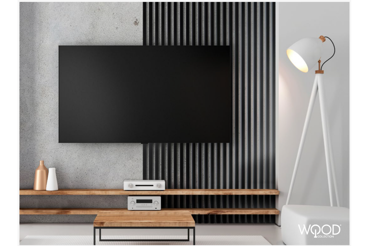 Panel ścienny Stegu 1 lamel czarny - Bricomarche.pl