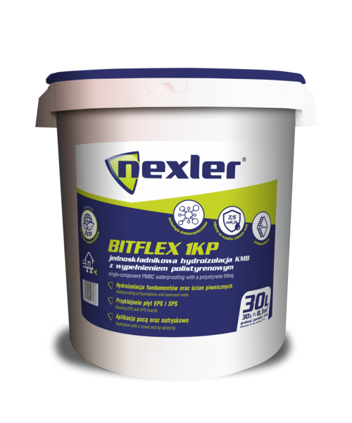 Masa hydroizolacyjna grubowarstwowa Nexler Bitflex 1KP 30 l - Bricomarche.pl