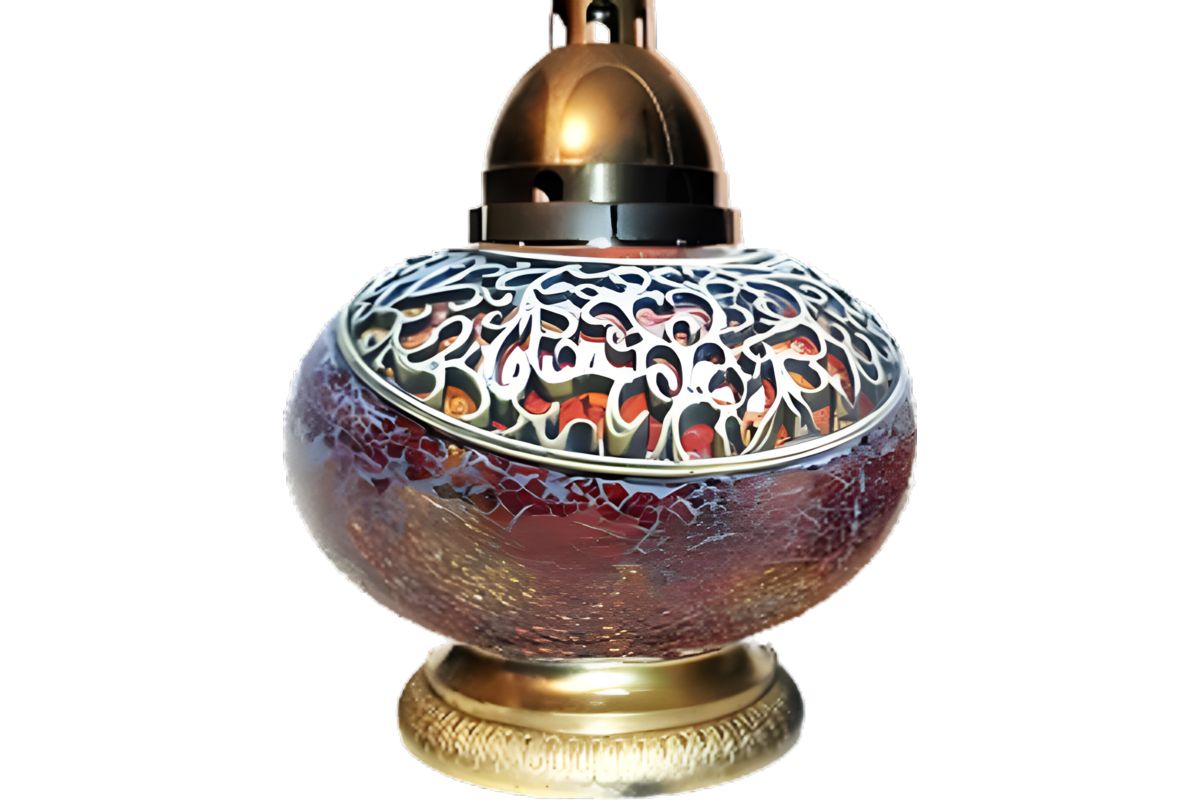 Znicz witraż Mini Waza SZKM4 29 cm brązowy Ilumini - Bricomarche.pl