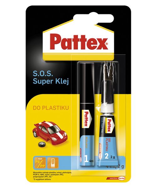 S.O.S. Super Klej do plastiku 2 g + 4 ml Pattex - sklep Bricomarche.pl