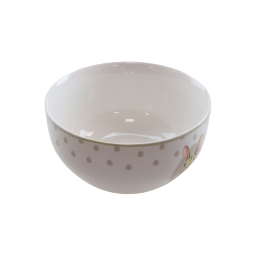 Miska ceramiczna z zającem 14 cm biała - Bricomarche.pl
